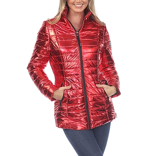 Click here for White Mark Womens Water Resistant Puffer Jacket  S... prices