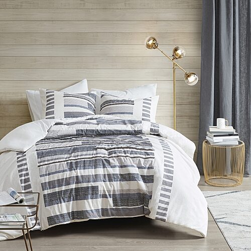 Click here for INK+IVY Serena 3 Piece Cotton Printed Duvet Cover... prices