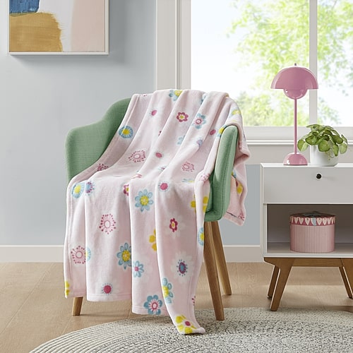 Click here for INK+IVY Kids Floral Throw  One Size  Pink prices
