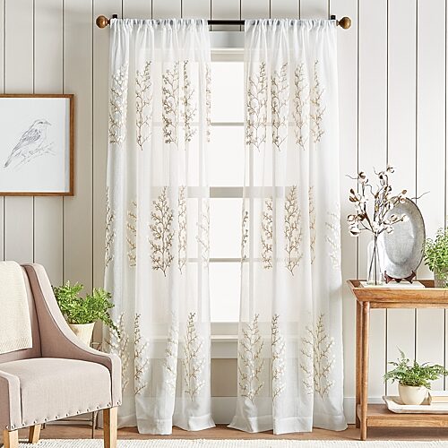 Click here for Martha Stewart Georgia Rod Pocket Embroidered Ligh... prices