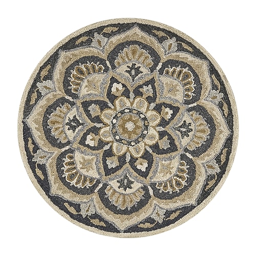 Lr Home Radiance Rdc-062 6 x 6 Round Area Rug - Black