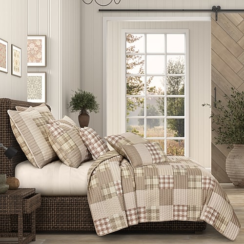 Click here for Queen Street Melrose Quilt  One Size  Beige prices