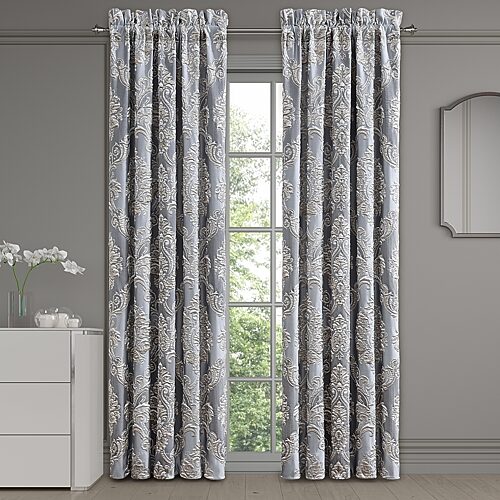 Click here for J Queen New York Krista Woven Damask Window Panel... prices