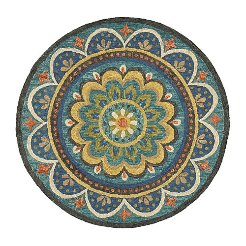 Click here for Lr Home Radiance Rdc-026 6 x 6 Round Area Rug - Bl... prices