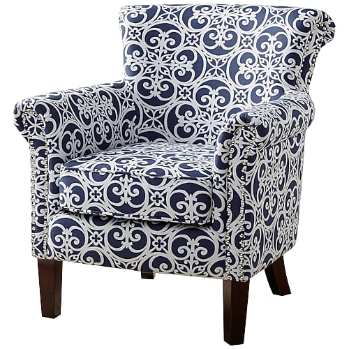 Click here for Madison Park Miri Navy Accent Chair  One Size  Blu... prices