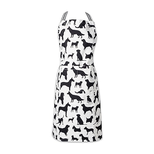 Click here for Design Imports Dog Print Chef Apron  One Size  Bla... prices