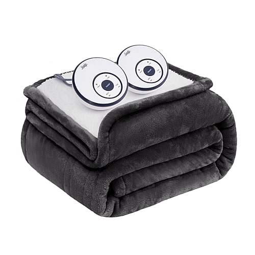 Click here for Sealy Flannel & Sherpa Heated Midweight Blanket  O... prices