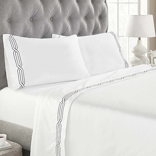 Click here for SUPERIOR Embroidered Scroll Egyptian Cotton 1200tc... prices