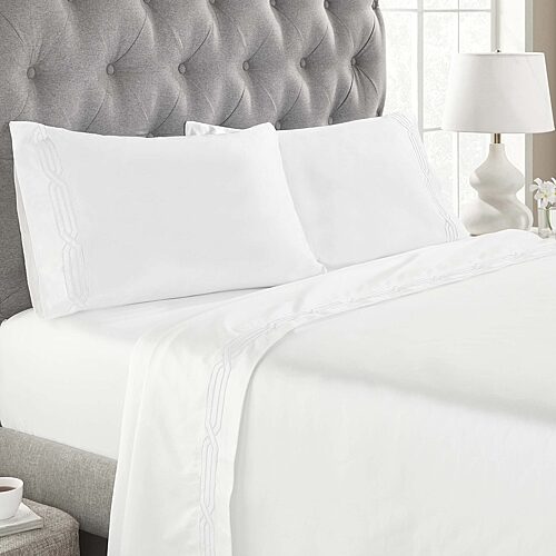 Click here for SUPERIOR Embroidered Scroll Egyptian Cotton 1200tc... prices
