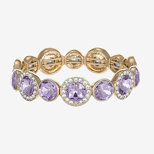 Click here for Monet Jewelry Womens Purple Glass Round Stretch Br... prices