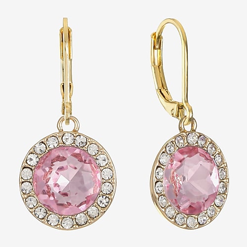 Click here for Monet Jewelry Womens Purple Glass Round Drop Earri... prices