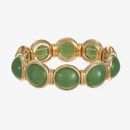 Click here for Monet Jewelry Womens Green Round Stretch Bracelet... prices