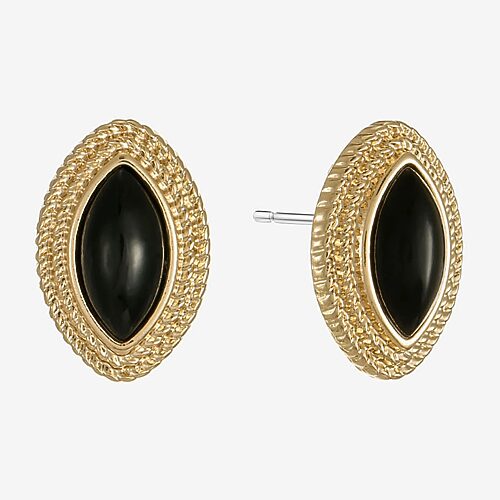 Click here for Monet Jewelry Black 18mm Marquise Stud Earrings  O... prices