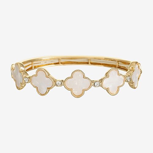 Click here for Monet Jewelry Womens Glass Clover Stretch Bracelet... prices