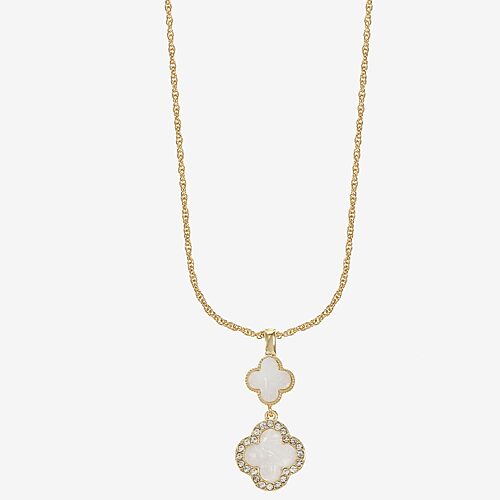 Click here for Monet Jewelry Womens Glass Clover 17 Inch Pendant... prices