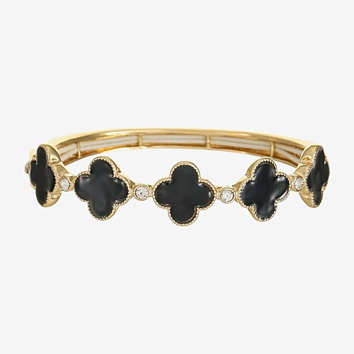 Click here for Monet Jewelry Womens Glass Clover Stretch Bracelet... prices