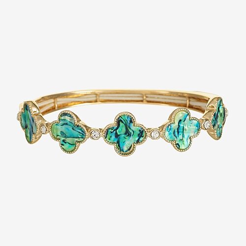 Click here for Monet Jewelry Womens Glass Clover Stretch Bracelet... prices