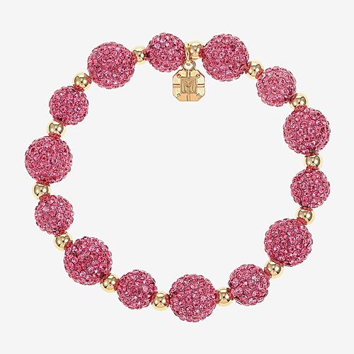 Click here for Monet Jewelry Womens Pink Glass Round Stretch Brac... prices