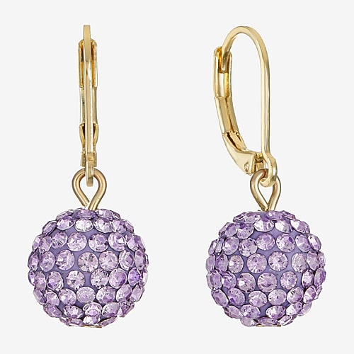 Click here for Monet Jewelry Womens Pink Glass Round Drop Earring... prices