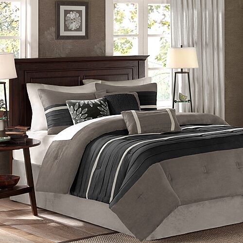 Click here for Madison Park Palmer Faux-Suede 7-Pc. Comforter Set... prices