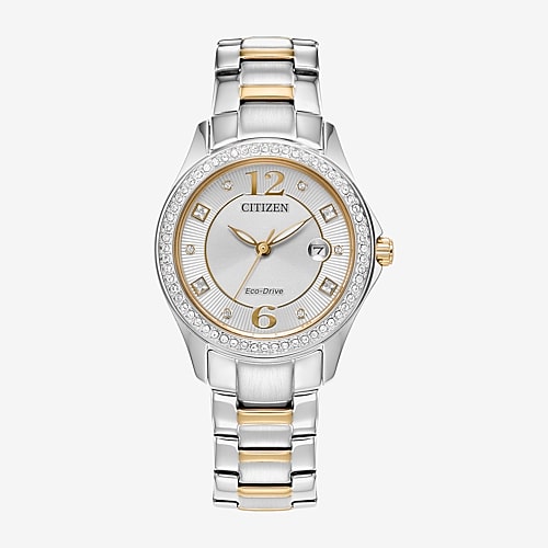 Click here for Citizen Eco-Drive Womens Crystal Two-Tone Stainles... prices