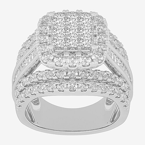 Click here for Womens 3 CT.T.W. Natural Diamond 10K Gold Cushion... prices
