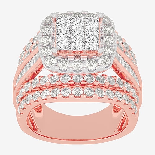 Click here for Womens 3 CT.T.W. Natural Diamond 10K Gold Cushion... prices