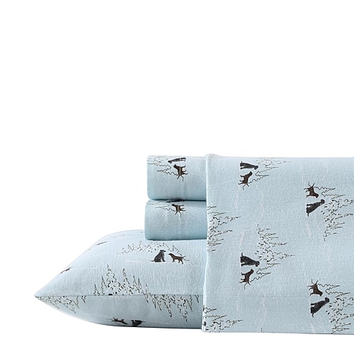 Click here for Eddie Bauer Cotton Flannel Sheet Set  One Size  Bl... prices