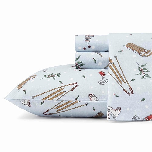 Click here for Eddie Bauer Cotton Flannel Sheet Set  One Size  Bl... prices