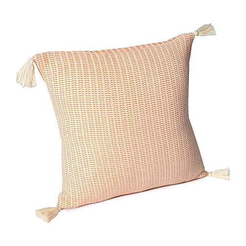 LR Home Roy Stripe Square Throw Pillow  One Size  Orange