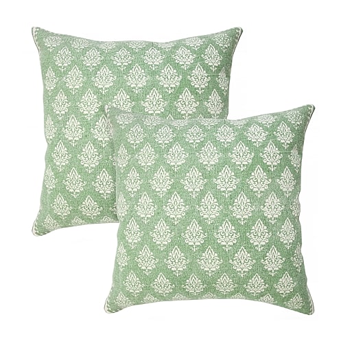 Click here for LR Home Ara Border Set Square Throw Pillow  One Si... prices