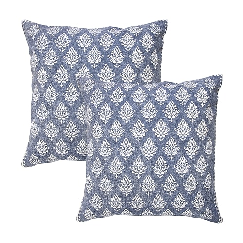 Click here for LR Home Ara Border Set Square Throw Pillow  One Si... prices