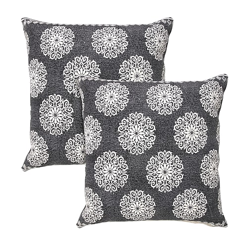 Click here for LR Home Sac Border Set Square Throw Pillow  One Si... prices
