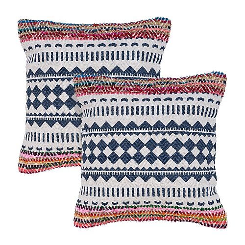 LR Home Ber Tribal Set 2-pc. Square Throw Pillow  One Size  Blue