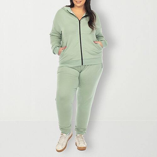 Click here for Plus Size White Mark 2pc. Fleece Sweatsuit Set prices