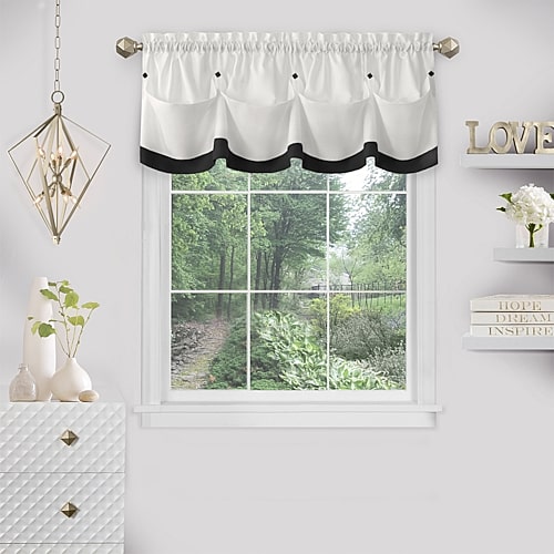 Click here for Achim Lana Rod Pocket Federal & Tuck Valance  One... prices