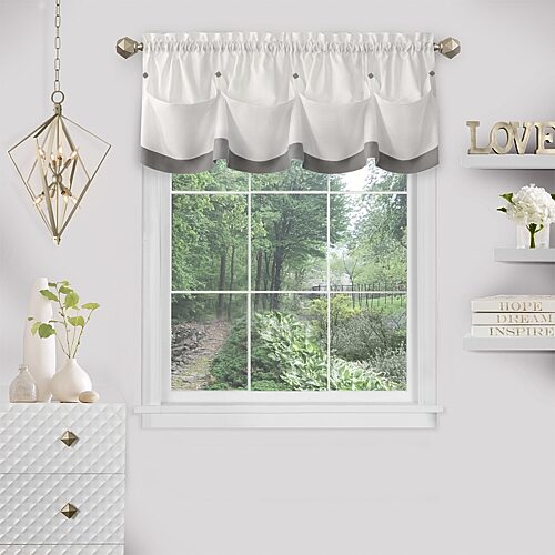 Click here for Achim Lana Rod Pocket Federal & Tuck Valance  One... prices