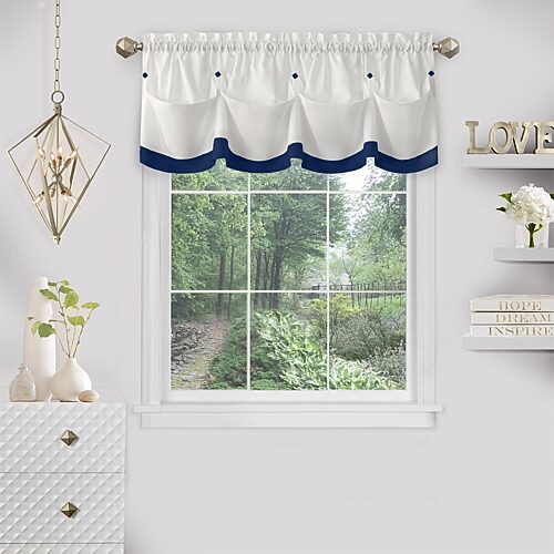 Click here for Achim Lana Rod Pocket Federal & Tuck Valance  One... prices