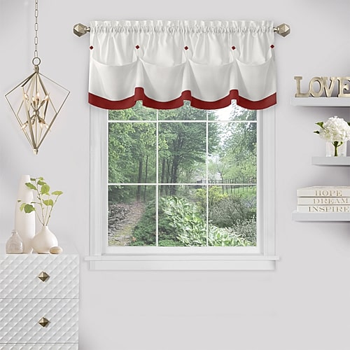 Click here for Achim Lana Rod Pocket Federal & Tuck Valance  One... prices