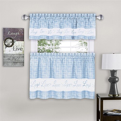 Click here for Achim Live Love Laugh Kitchen Curtain Set prices