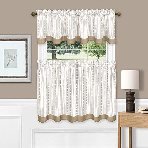 Click here for Achim Westport 3-pc. Rod Pocket Kitchen Curtains &... prices
