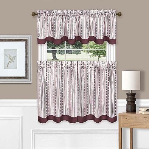 Click here for Achim Westport 3-pc. Rod Pocket Kitchen Curtains &... prices