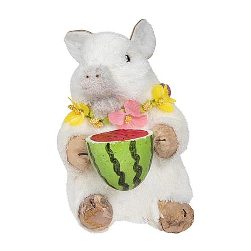 Click here for Northlight 7 Sisal Piglet With Floral Lei And Wate... prices