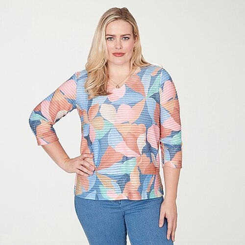Click here for Alfred Dunner Beachcomber Womens V Neck 3/4 Sleeve... prices