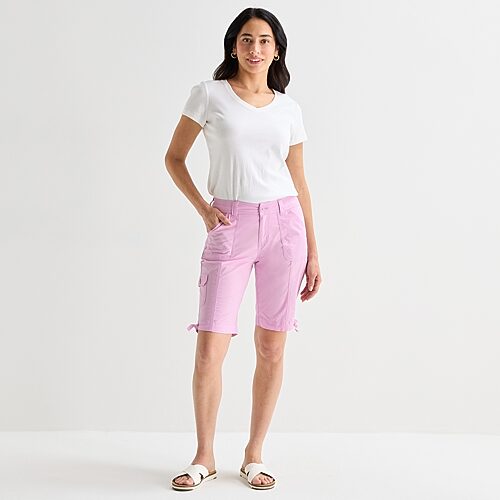 Click here for St. Johns Bay Womens 11 Mid Rise Bermuda Short  12... prices