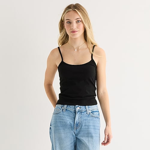 Click here for Arizona Womens Juniors Scoop Neck Sleeveless Tank... prices