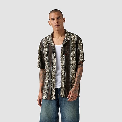 Click here for Levis Mens Short Sleeve Camp Shirt  Small  Brown prices