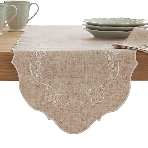 Click here for Lenox French Perle Linen 4-pc. Table Runner  One S... prices