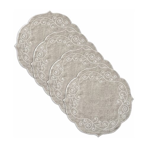 Click here for Lenox French Perle Linen Embroidered Round Placema... prices