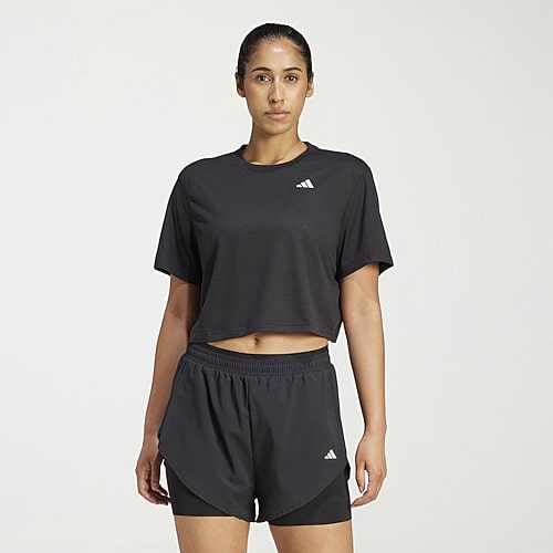 adidas Womens Train Essentials Boxy Workout T-Shirt - Black
